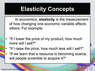 Principles of economics concept of elasticity | PPTX