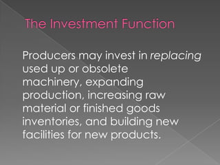 Principles of economics the investment function | PPT