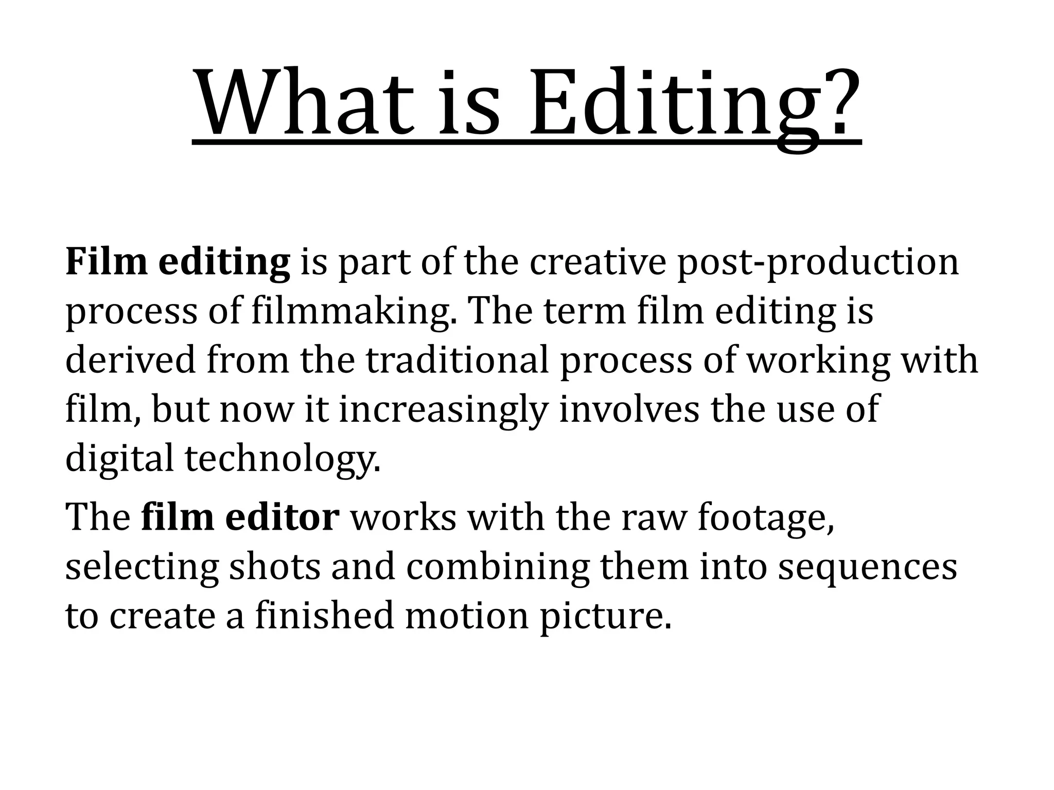 Principles of editing | PPTX