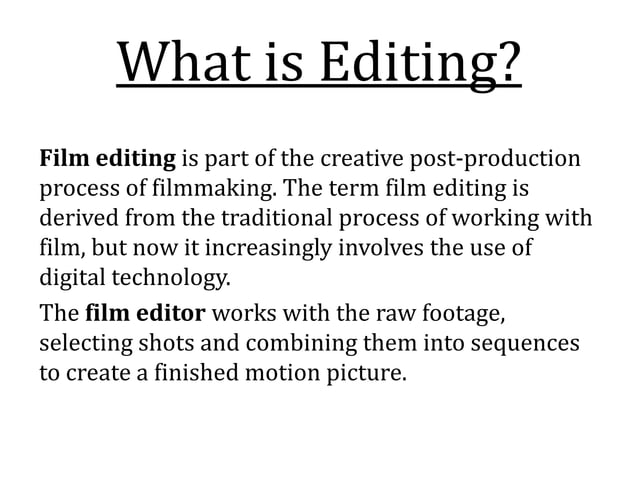 Principles of editing | PPTX
