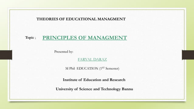 Principles of Educational Management-1.pptx | Executive Leadership ...