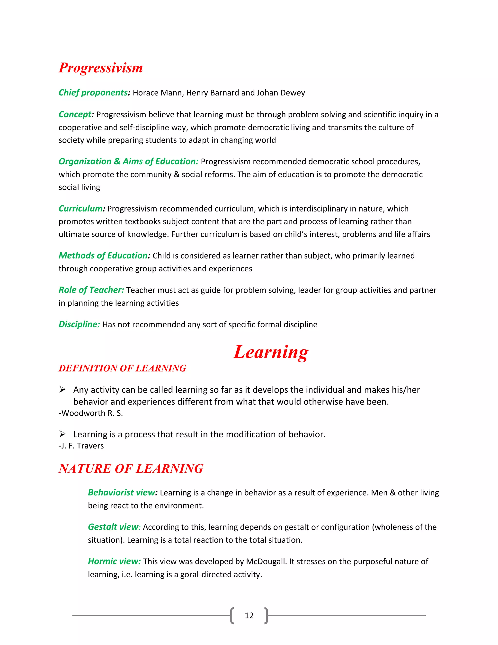 Principles of education and teaching learning process | PDF | Education