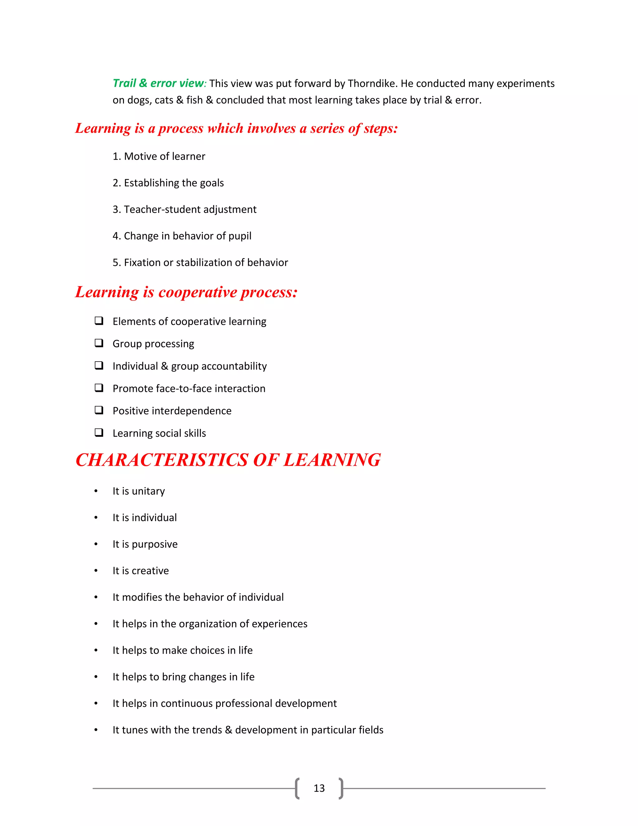 Principles of education and teaching learning process | PDF | Education