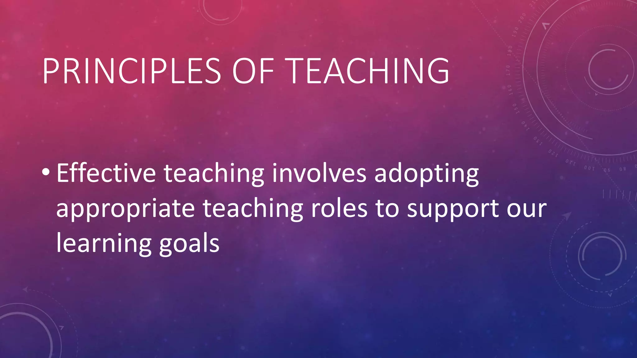 Principles of Education and Principles of Effective Teaching and ...