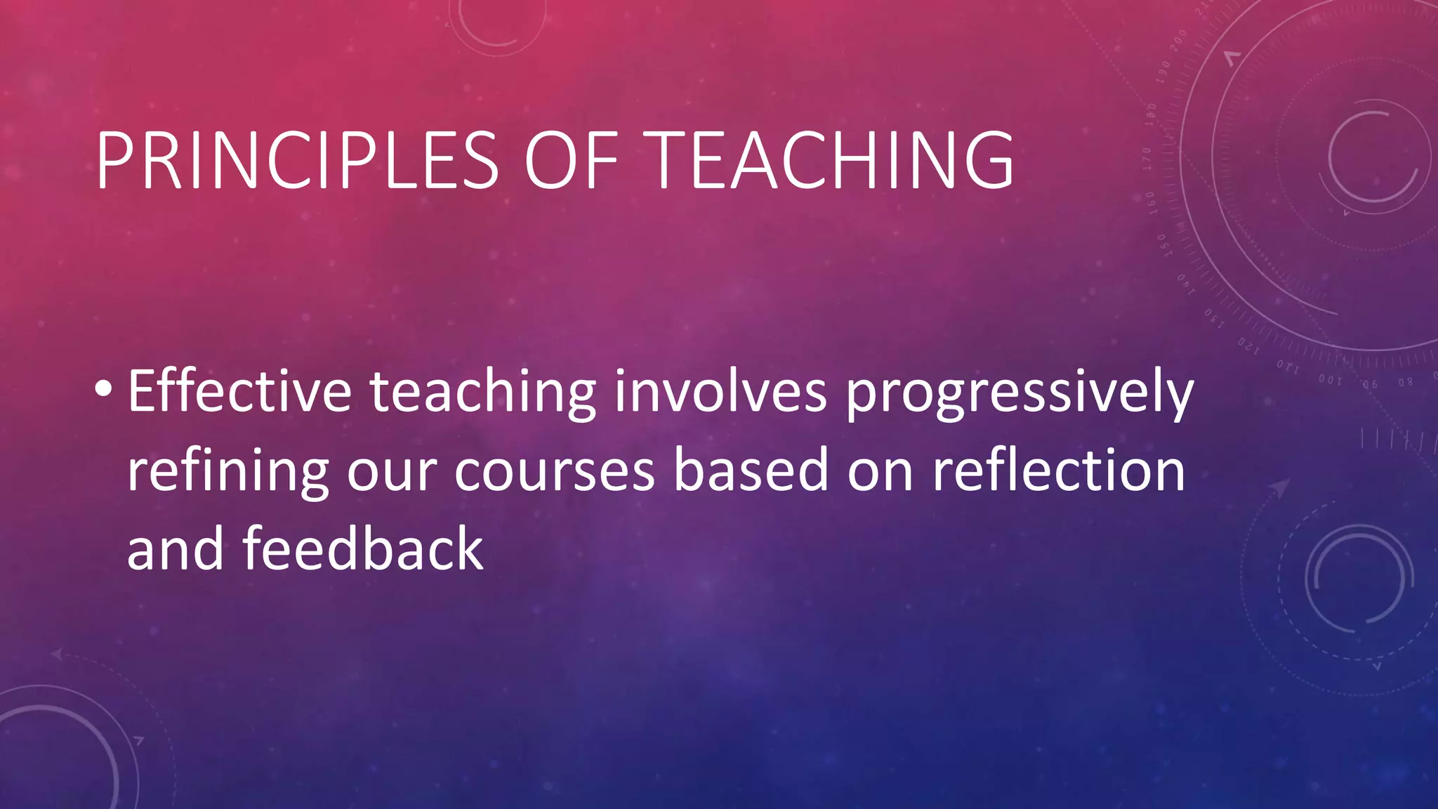 Principles of Education and Principles of Effective Teaching and Learning | PPTX