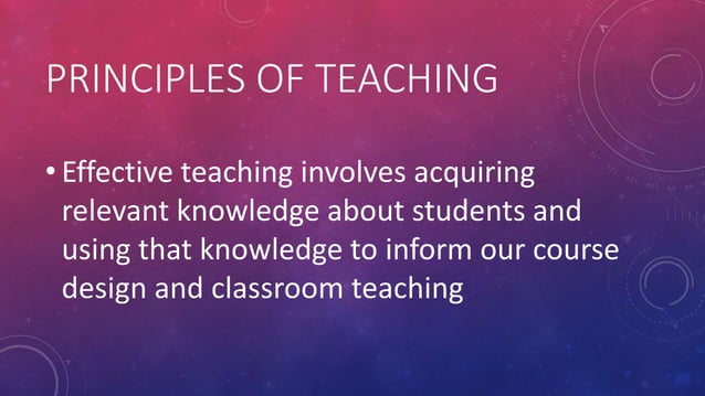 Principles of Education and Principles of Effective Teaching and ...