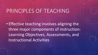 Principles of Education and Principles of Effective Teaching and ...