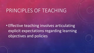 Principles of Education and Principles of Effective Teaching and ...