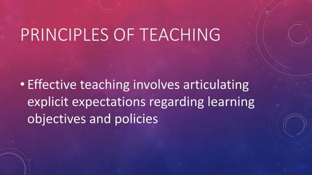 Principles of Education and Principles of Effective Teaching and ...