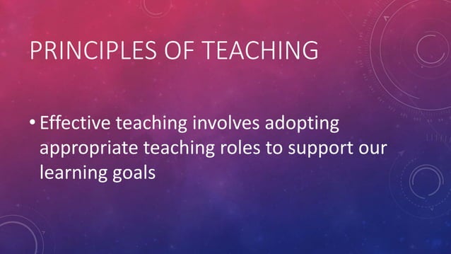 Principles of Education and Principles of Effective Teaching and ...