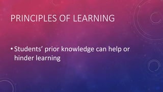 Principles of Education and Principles of Effective Teaching and ...