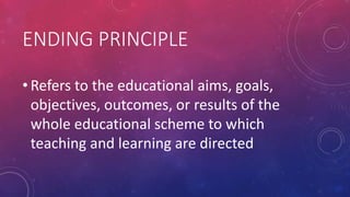Principles of Education and Principles of Effective Teaching and ...