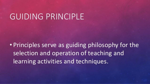 Principles of Education and Principles of Effective Teaching and Lear…