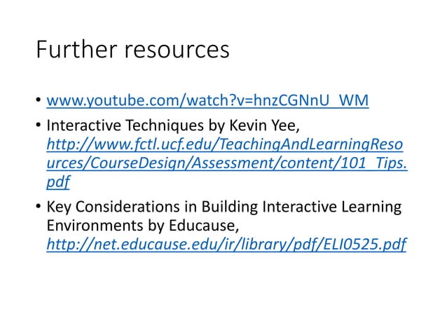 Principles of effective activity based participative learning ...