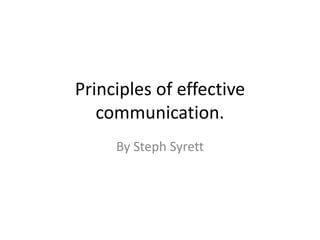 Principles of effective commucation | PPT
