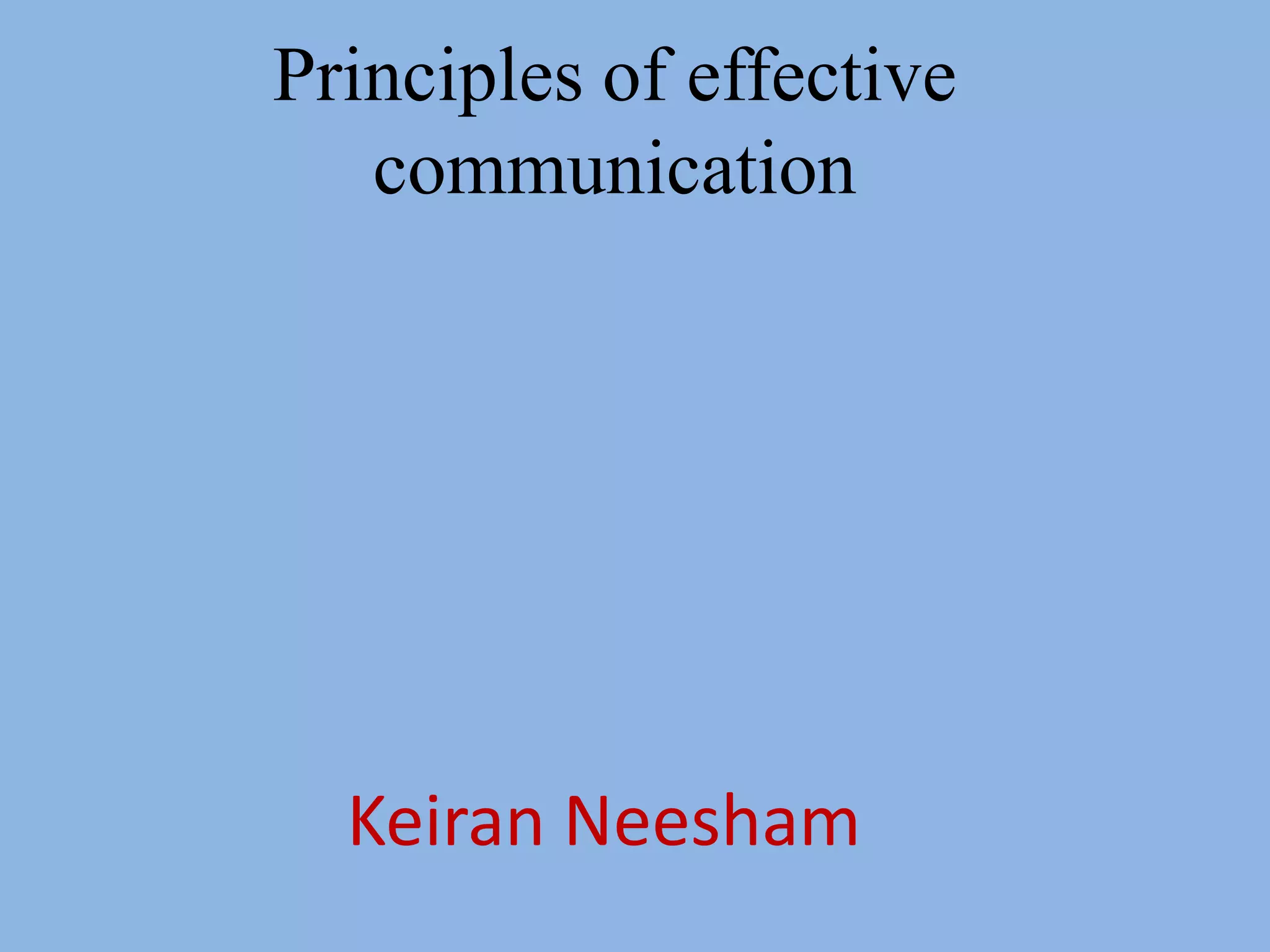 Principles of effective communication | PPT