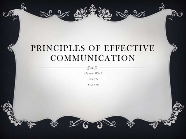 Principles of effective communication | PPT