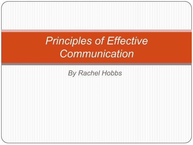 Principles of Effective Communication | PPT