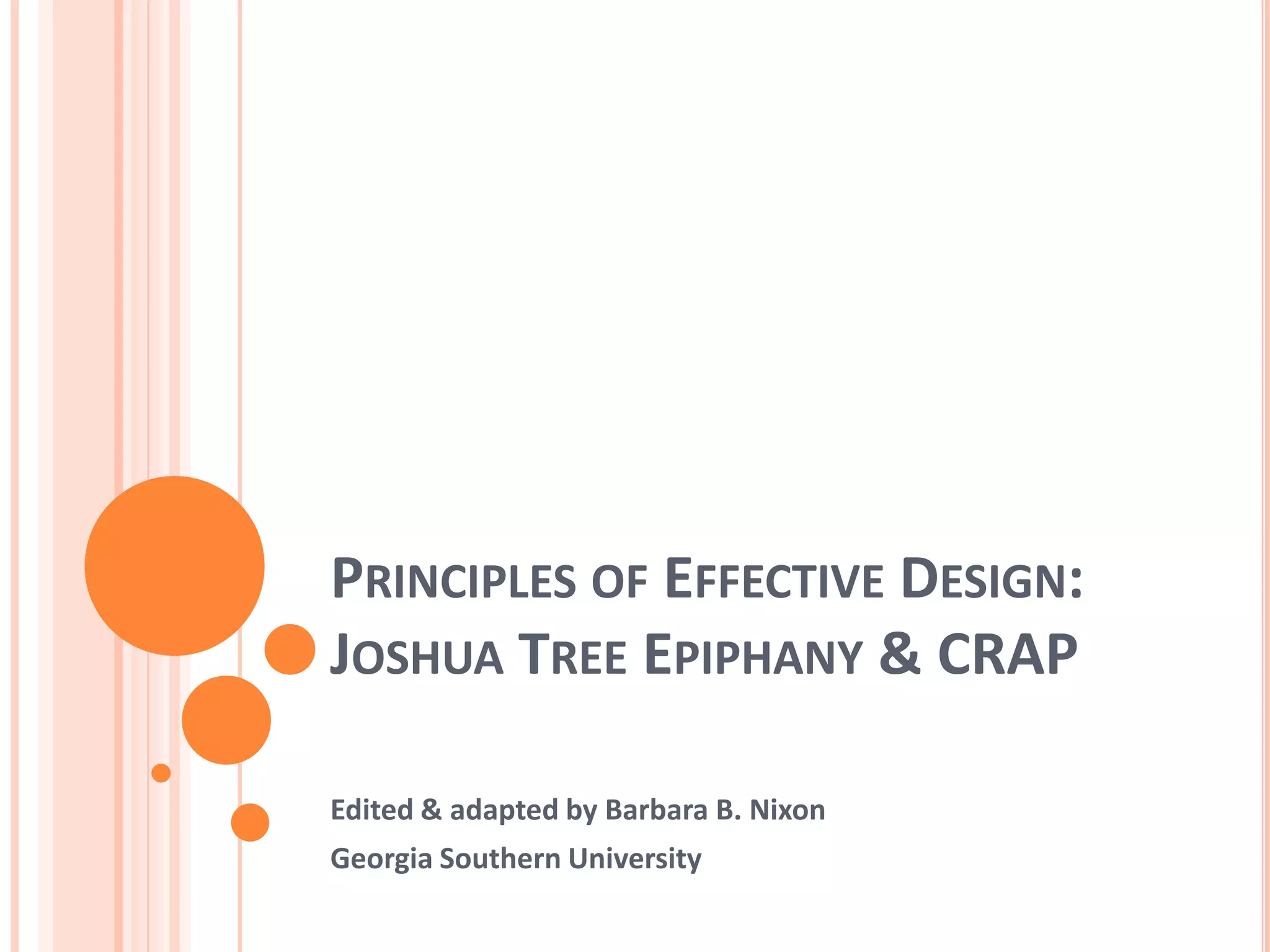 Principles Of Effective Design | PPTX