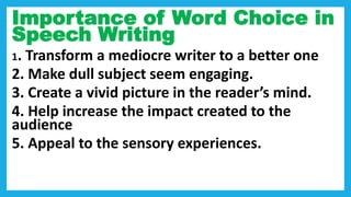 Principles of Effective Speech Writing Focusing on Word.pptx