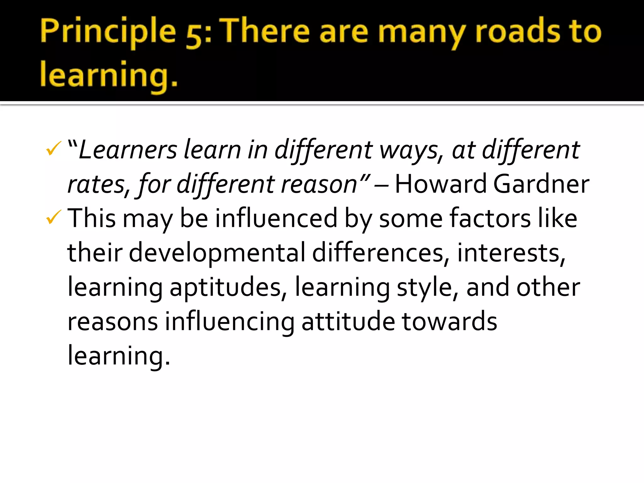 Principles of effective teaching and learning | PPTX