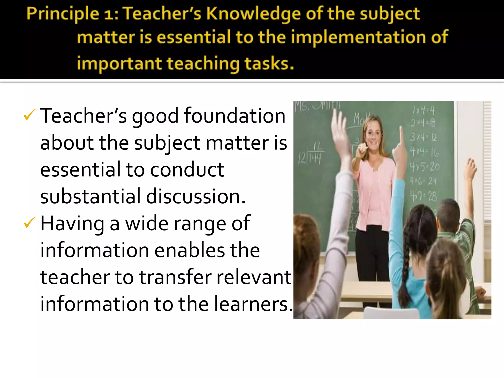 Principles of effective teaching and learning | PPTX