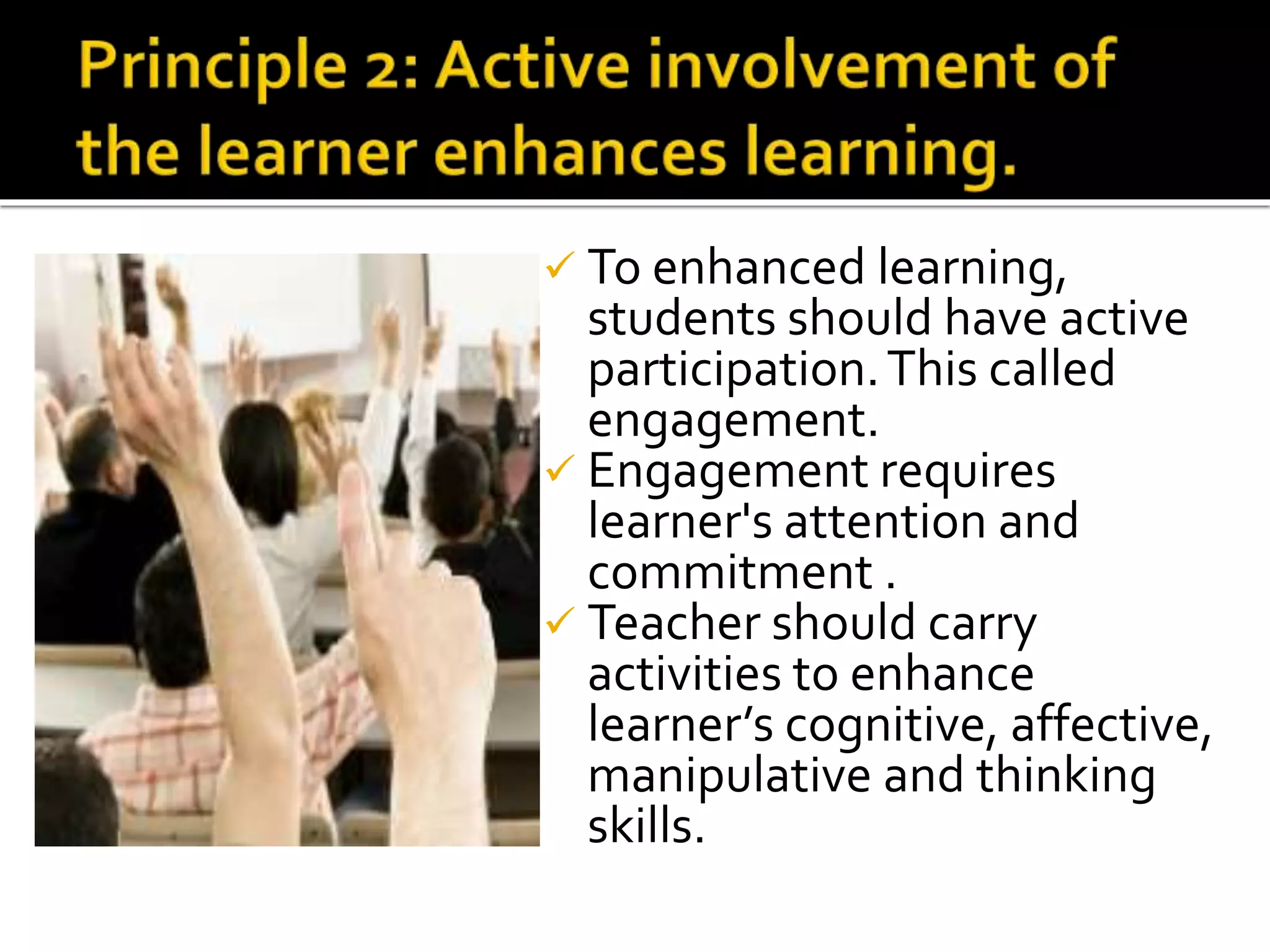 Principles of effective teaching and learning | PPTX
