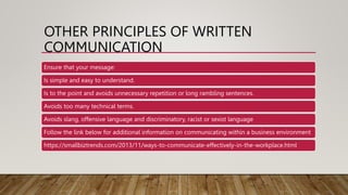 Principles of Effective Workplace Communication -Part 2 (1).pptx