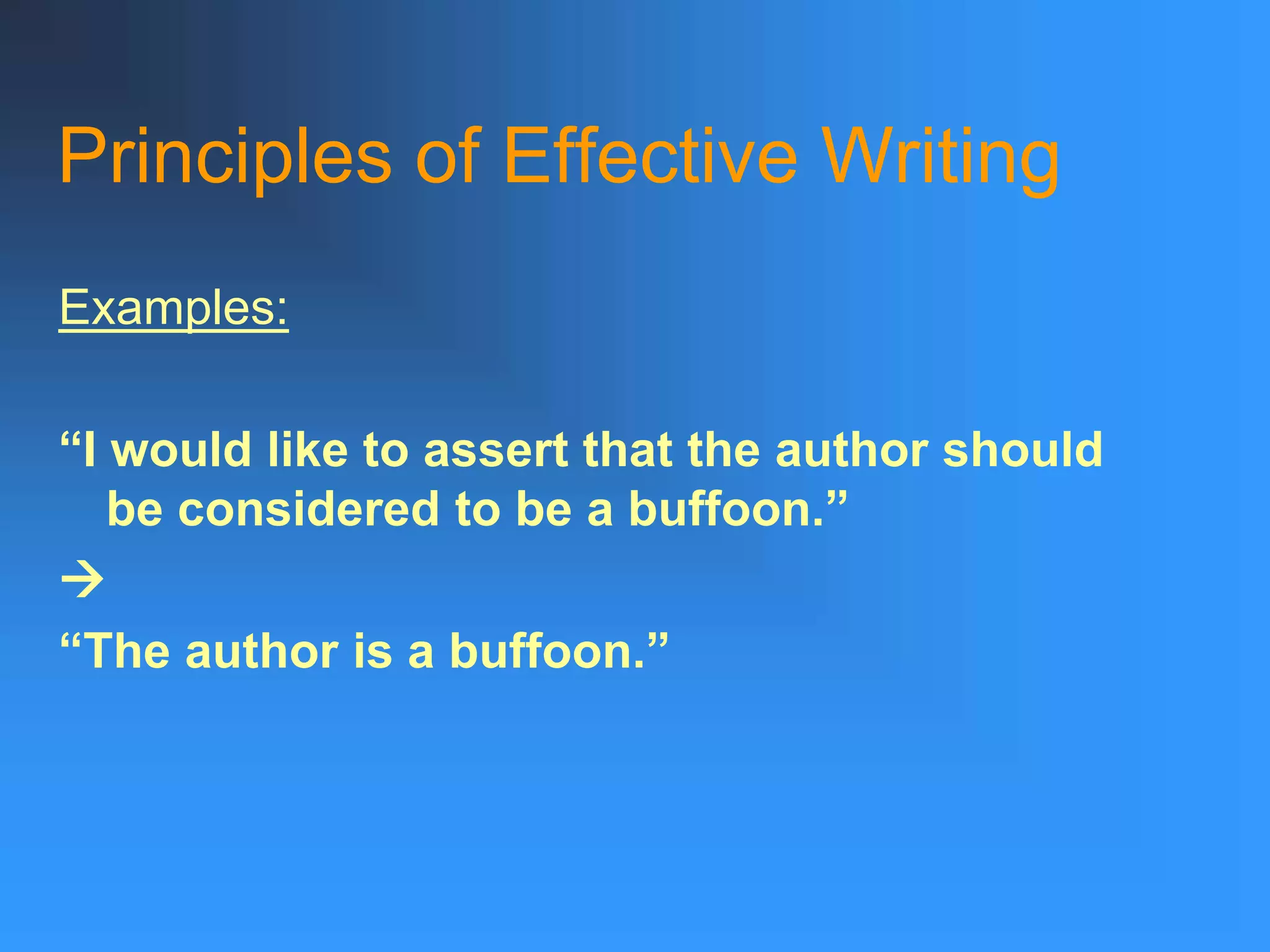 Principles of effective writing edited | PPT