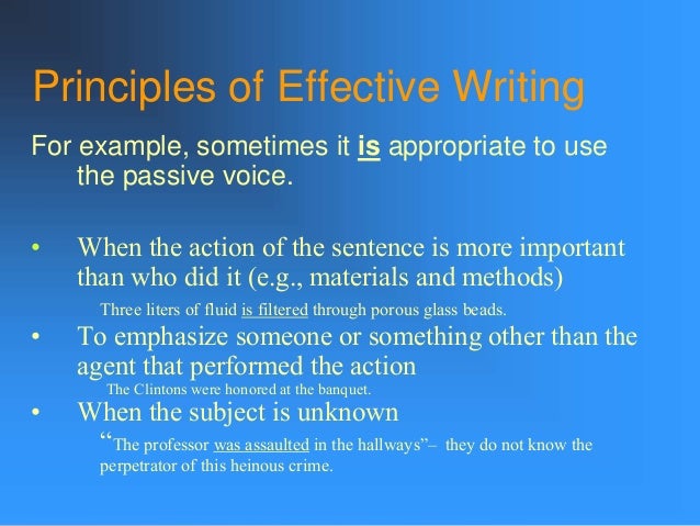 Principles of effective writing edited