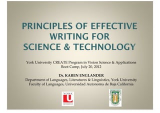 Principles Of Effective Writing For Science & Technology | PDF