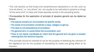 Principles of Ejusdem Generis and Noscitur a sociis.pptx