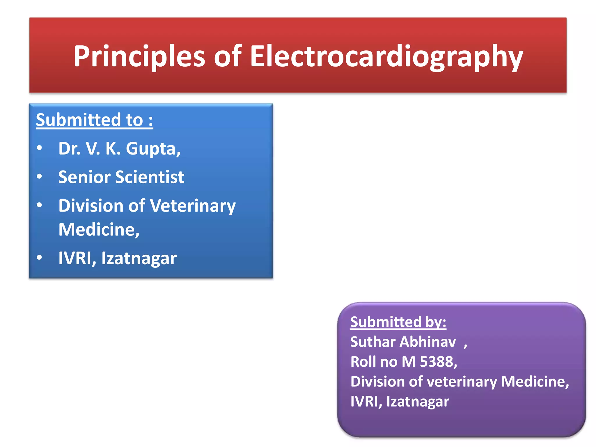 Principles of electrocardiography ppt | PPTX