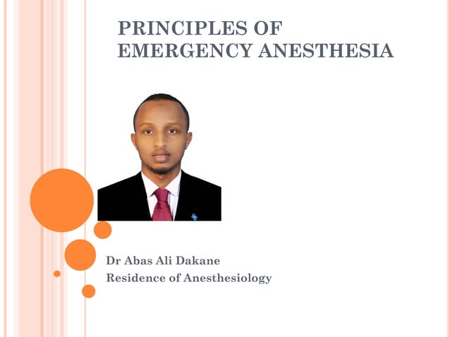 Principles of emergency anesthesia | PDF | First Aid | Injuries