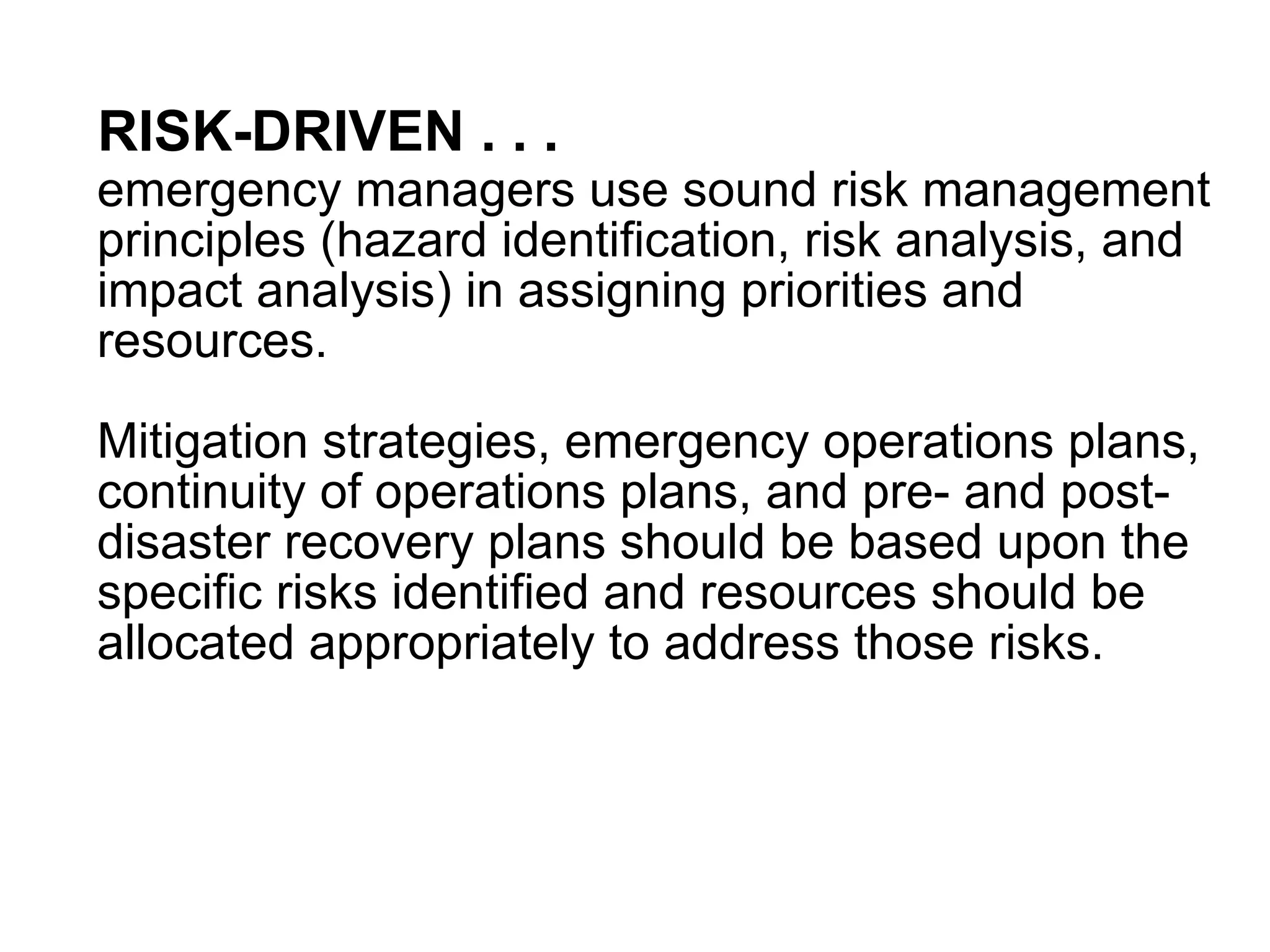 Principles of Emergency Management slides | PPT