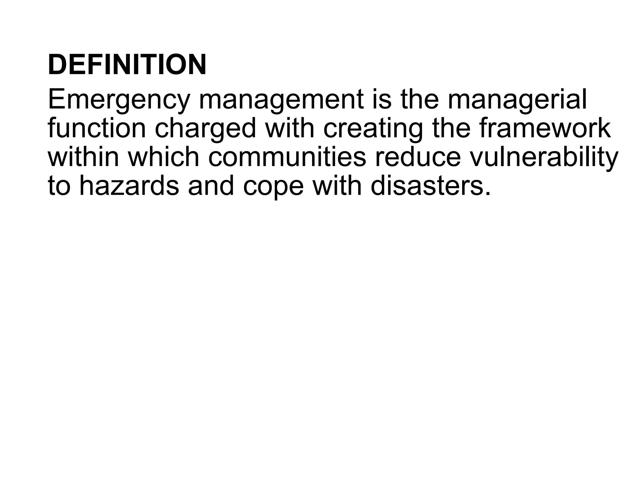 Principles of Emergency Management slides | PPT
