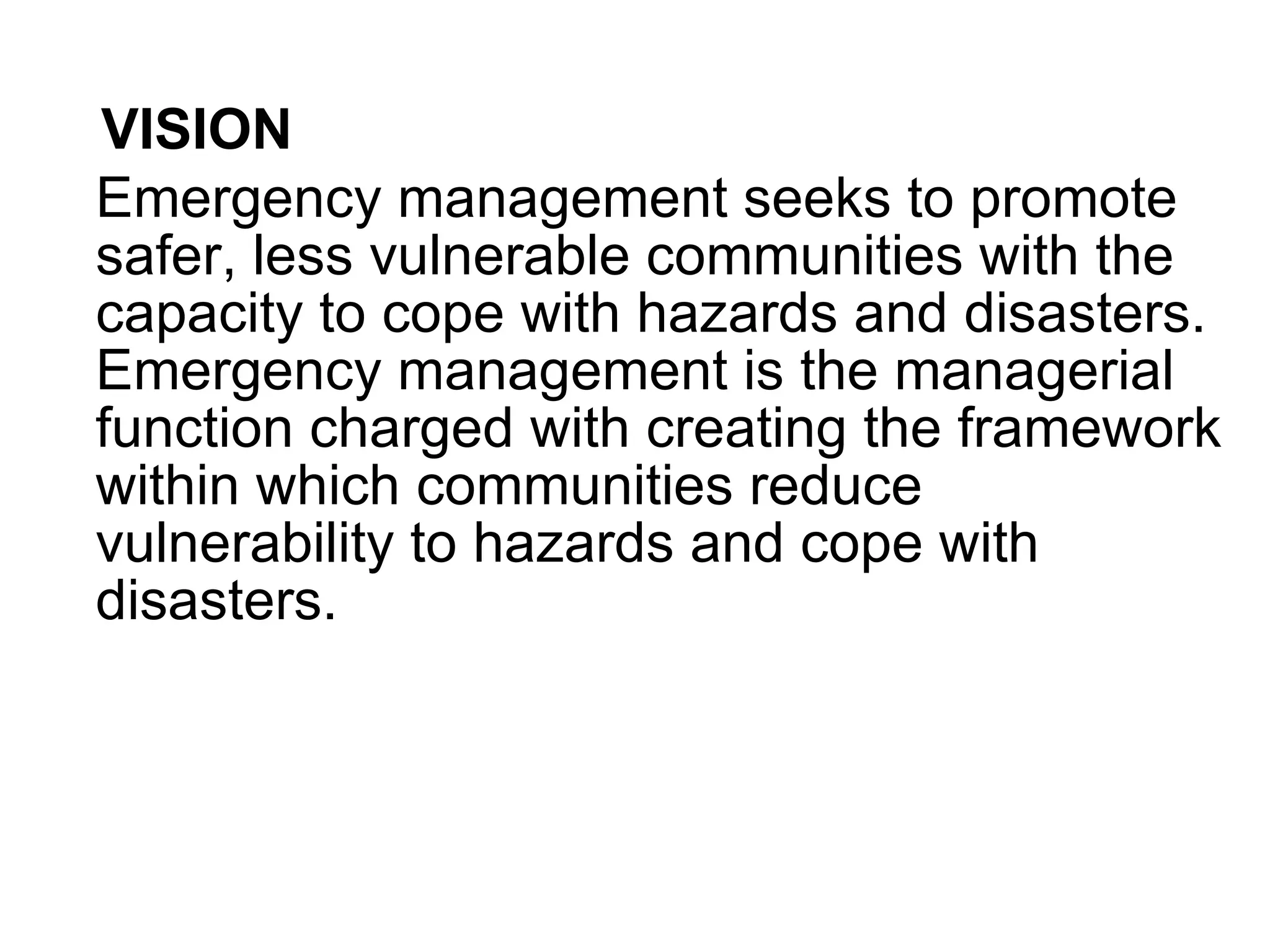 Principles of Emergency Management slides | PPT