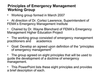 Principles of Emergency Management slides | PPT
