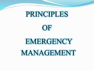 Principles of emergency mgt | PPTX