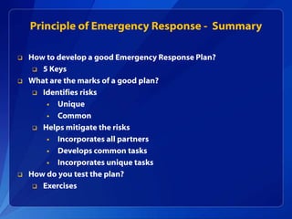Principles of Emergency Response | PPTX