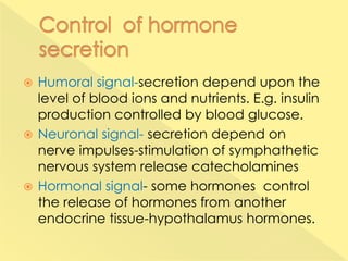 Principles of endocrine regulation | PPTX
