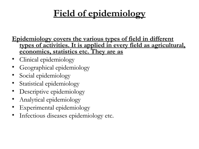 Principles of epidemiology | PPT