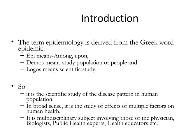 Principles of epidemiology | PPT | Infectious Diseases | Diseases and ...