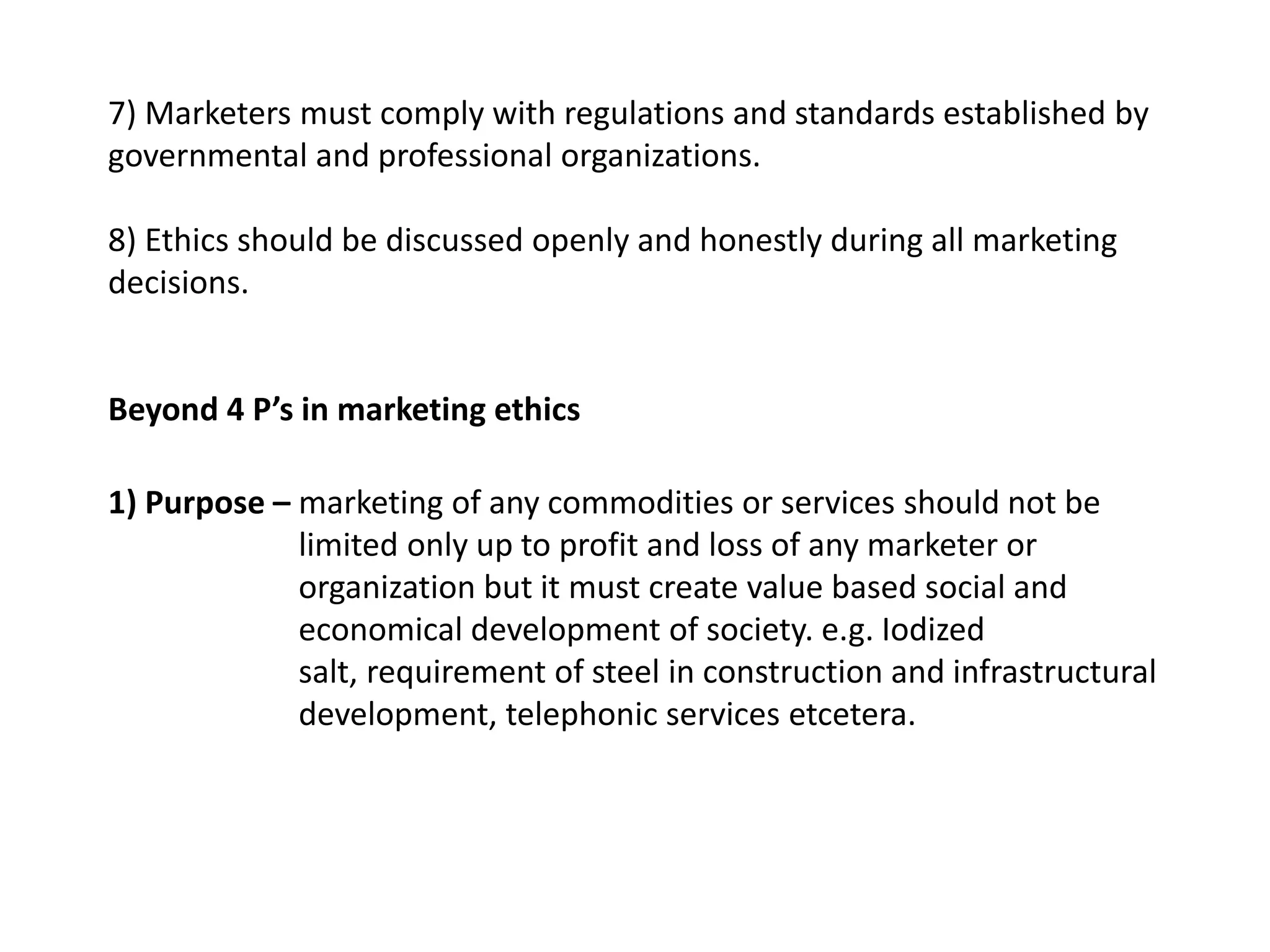 Principles of ethical marketing | PPTX