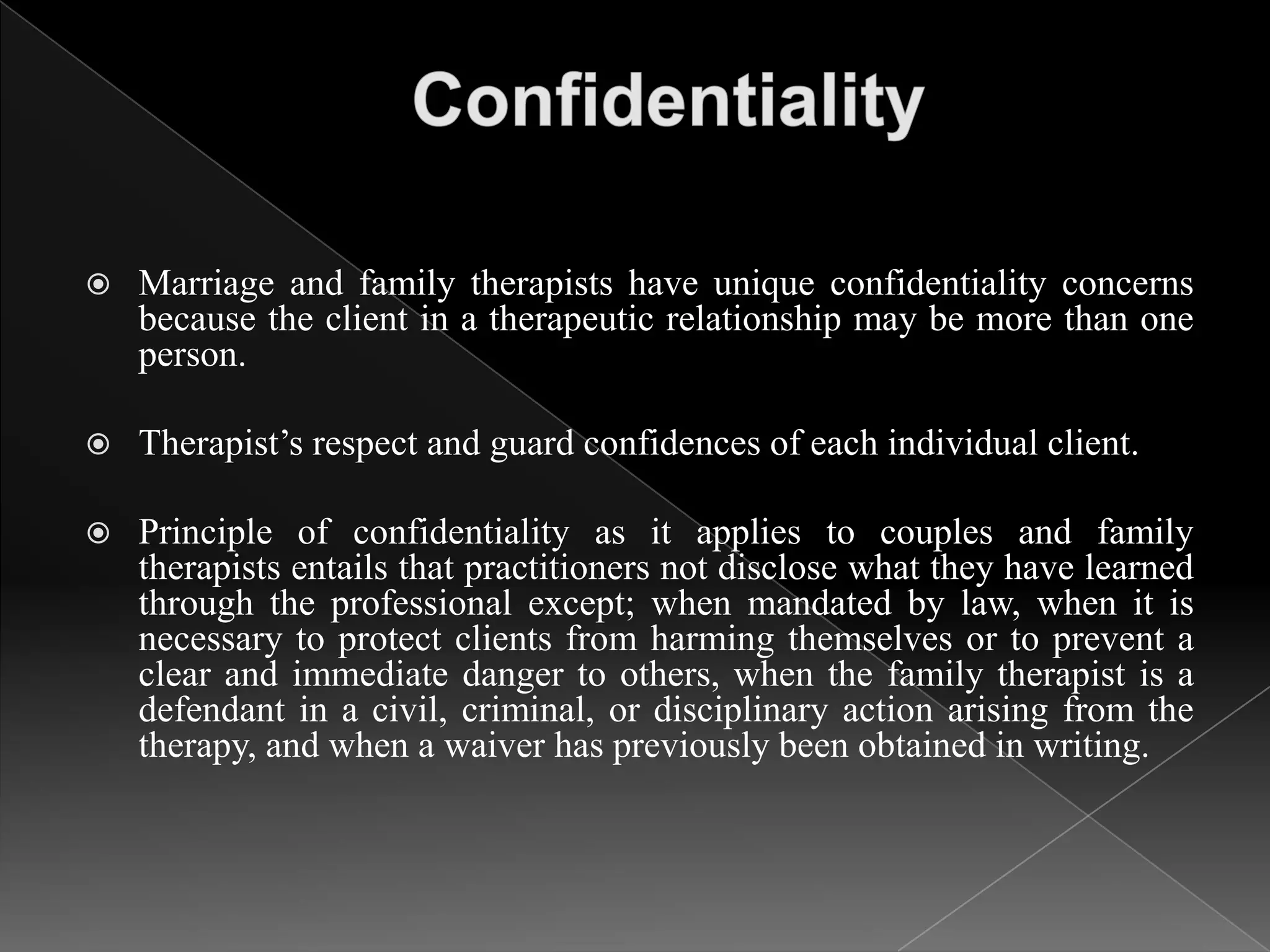 Principles of ethical standard in couples and family | PPTX