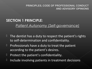 Principles of ethics and code of professional conduct | PPT