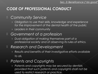 Principles of ethics and code of professional conduct | PPT