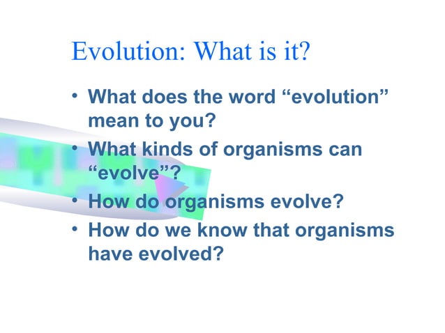Principles of evolution | PPT