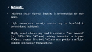 Principles of exercise prescription | PPTX