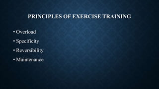 Principles of exercise prescription | PPTX